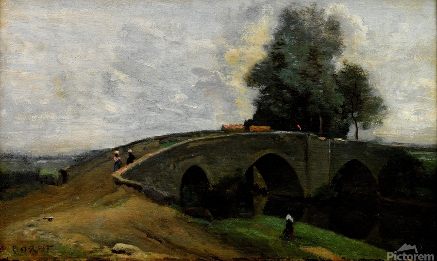 Le Vieux Pont [The Old Bridge] by Jean Baptiste Camille Corot [1796 ...